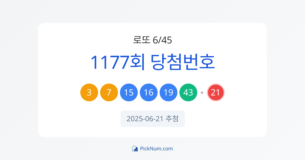 로또당첨번호조회 동행복권 로또 6/45 제1177회 (2025년 6월 21일) 복권 당첨 결과 로또당첨지역 로또추첨시간 로또1등 ...